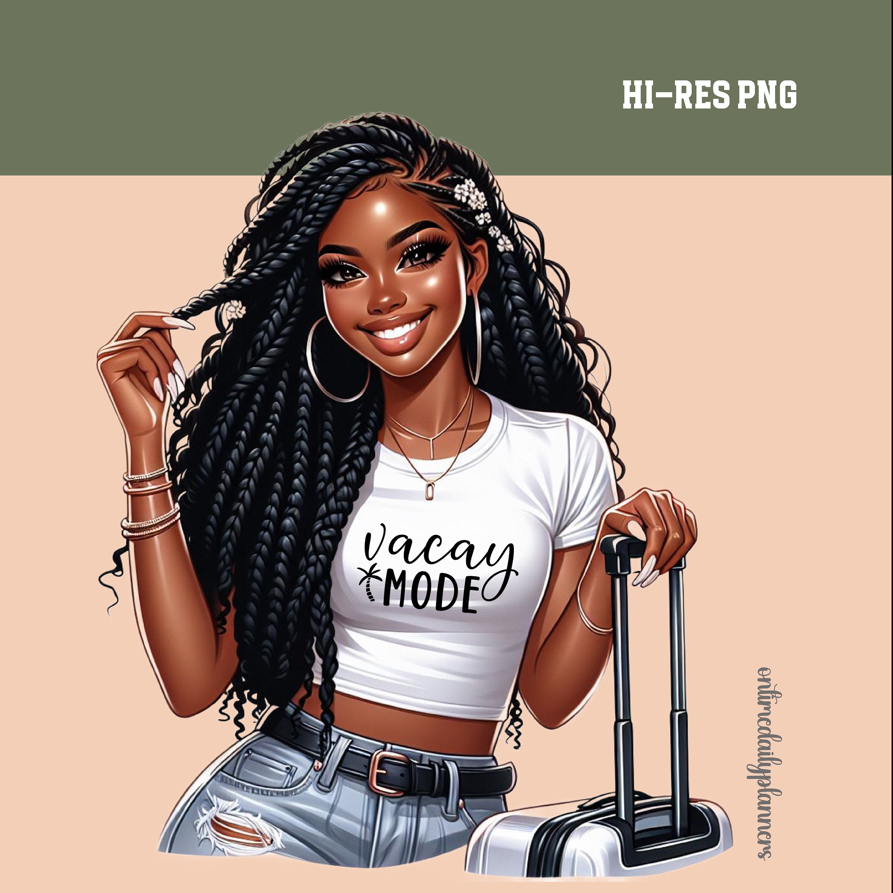 Chibi Girls Trip PNG Bundle: African American Clipart (digital Download ...