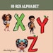African American Kids Alphabet Doodle: Classroom Flash Cards (PNG) - Etsy