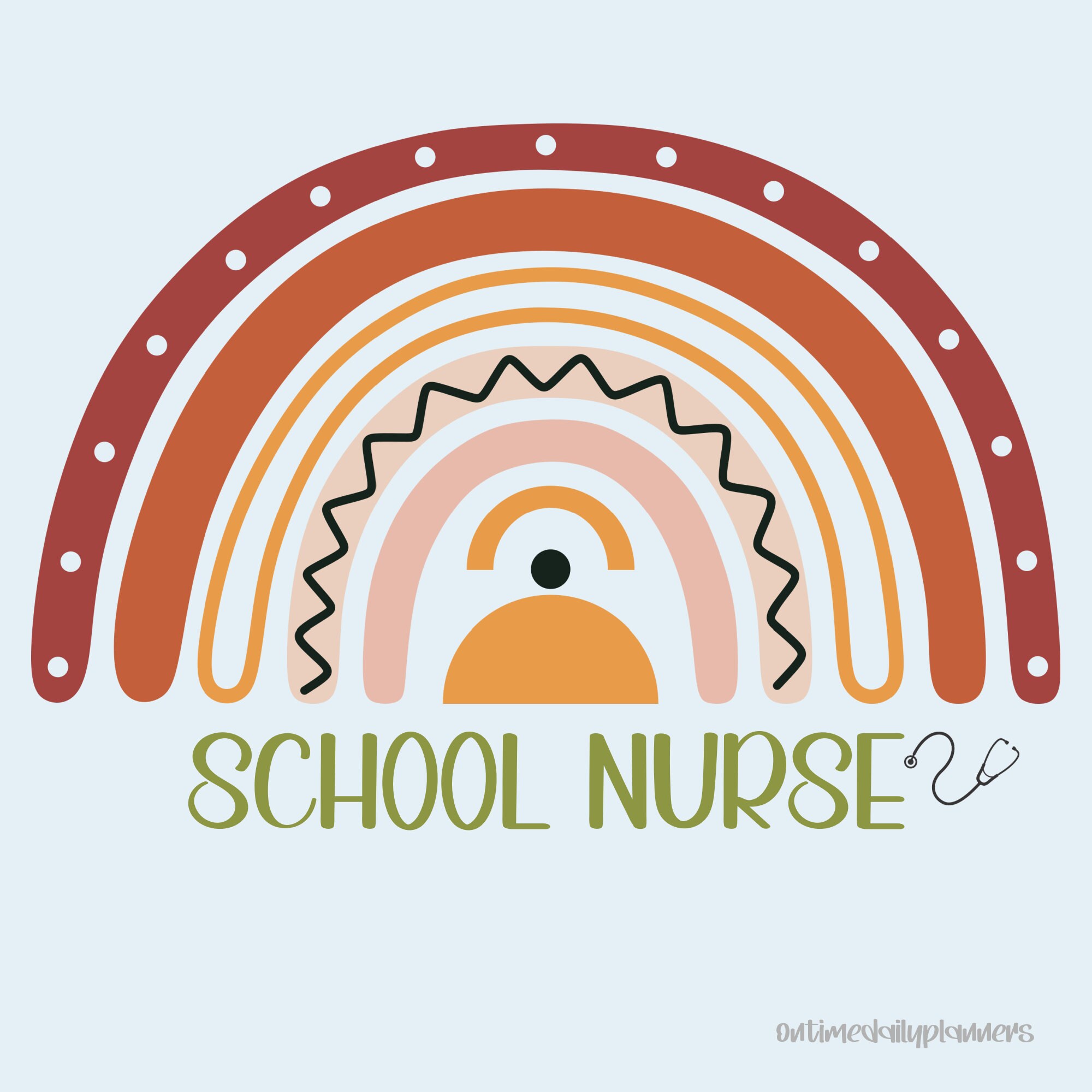 Boho Rainbow School Nurse PNG Sublimation Design Boho - Etsy