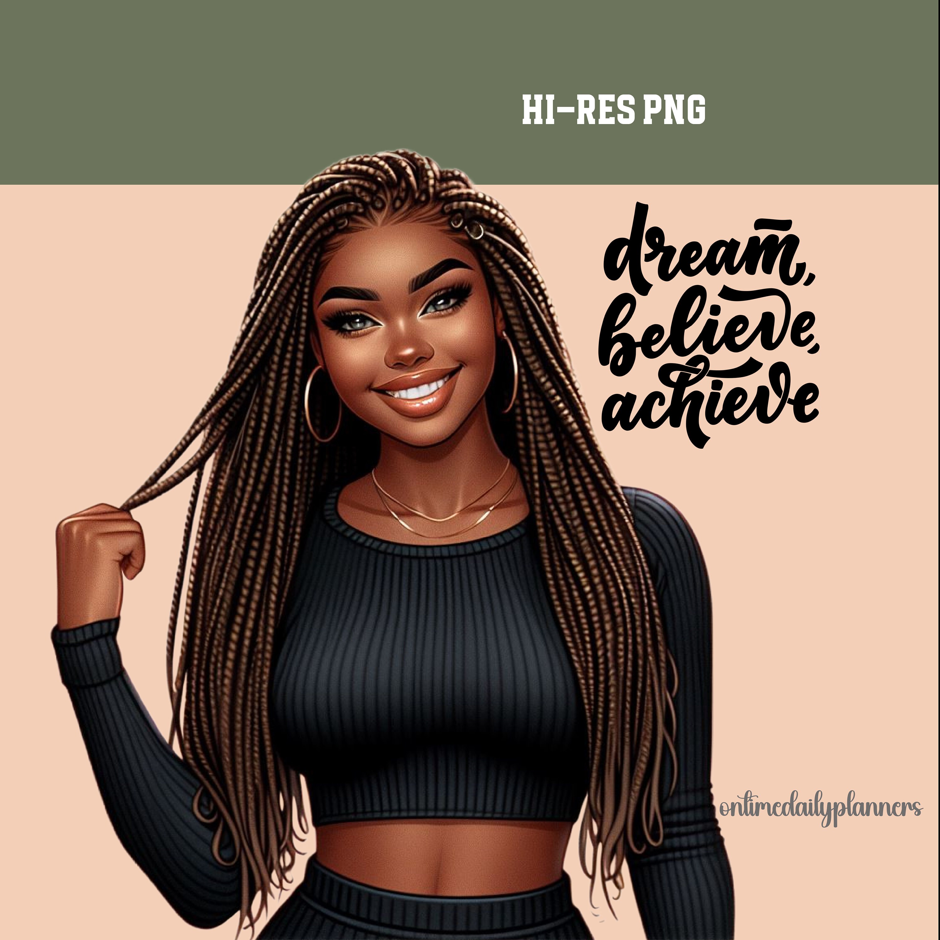 Women Empowerment Girl Power Positive Quotes Graphic Design PNG African ...