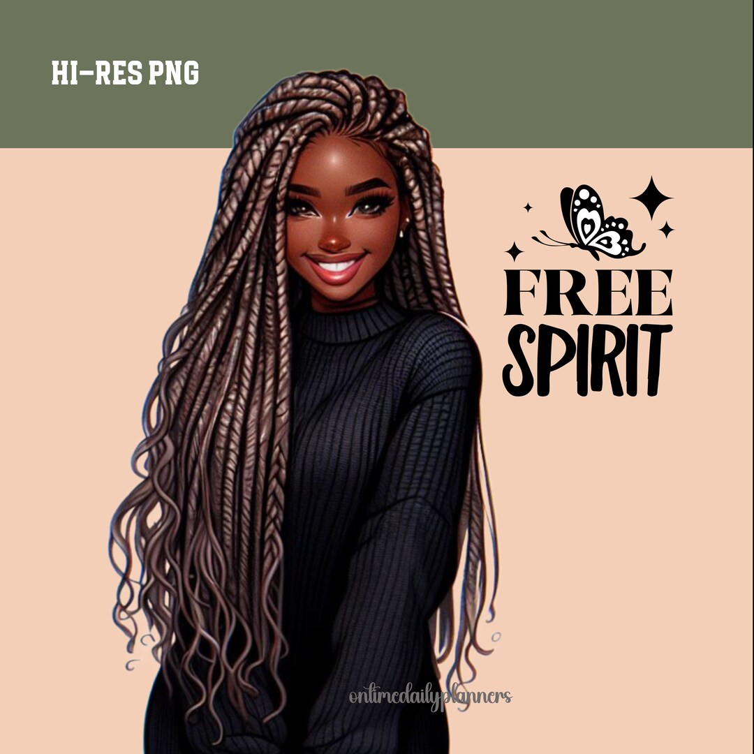 Empowering Woman Free Spirit PNG, Inspirational Black Girl Design for ...