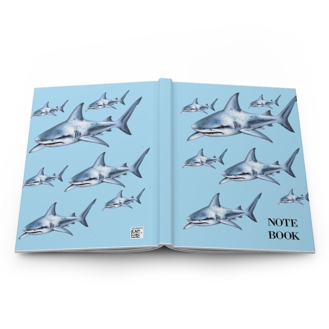 Shark Notebook Hardcover Journal Matte Shark Life - Etsy