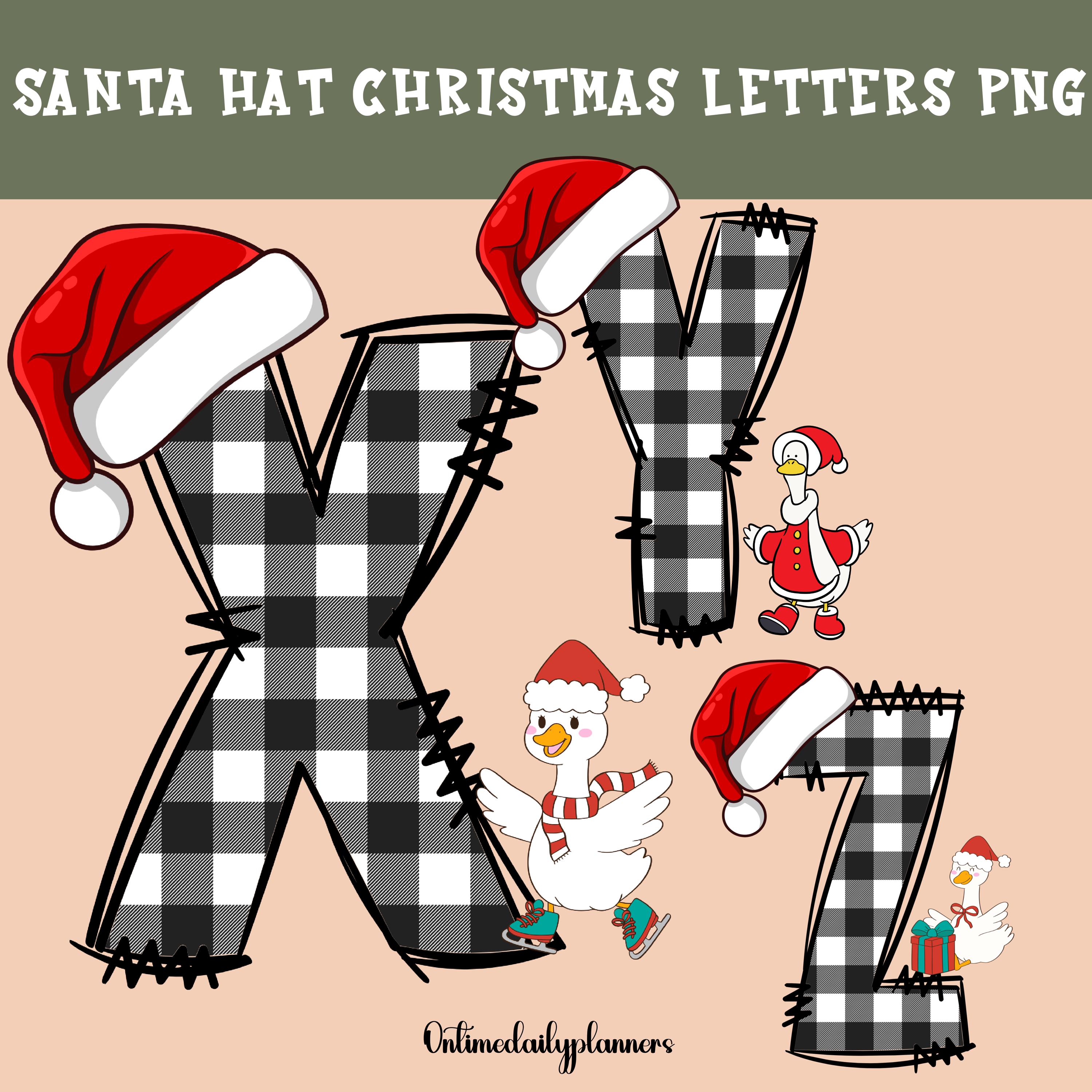 Christmas Doodle Letters PNG Clip Art, Christmas Goose Doodle Letters ...