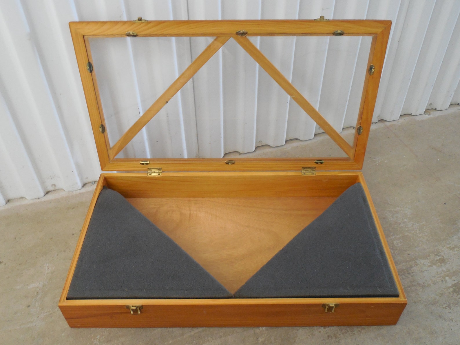 Wood Wooden Flag Military Memorial Display Case Pheonix Industries ...