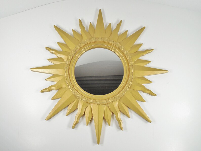 Mid Centry Modern MCM Eames Era Style Gold Starburst Star Sunburst Sun ...