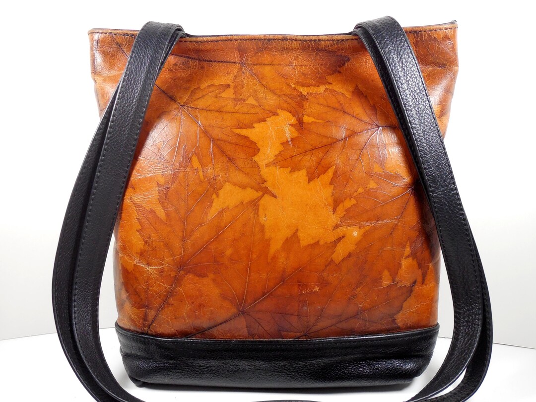 C.L. Whiting Collection Made in USA Leaf Leather Bag Purse Handbag ...