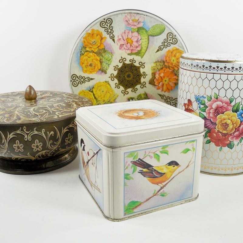 English Biscuit Tin - Etsy