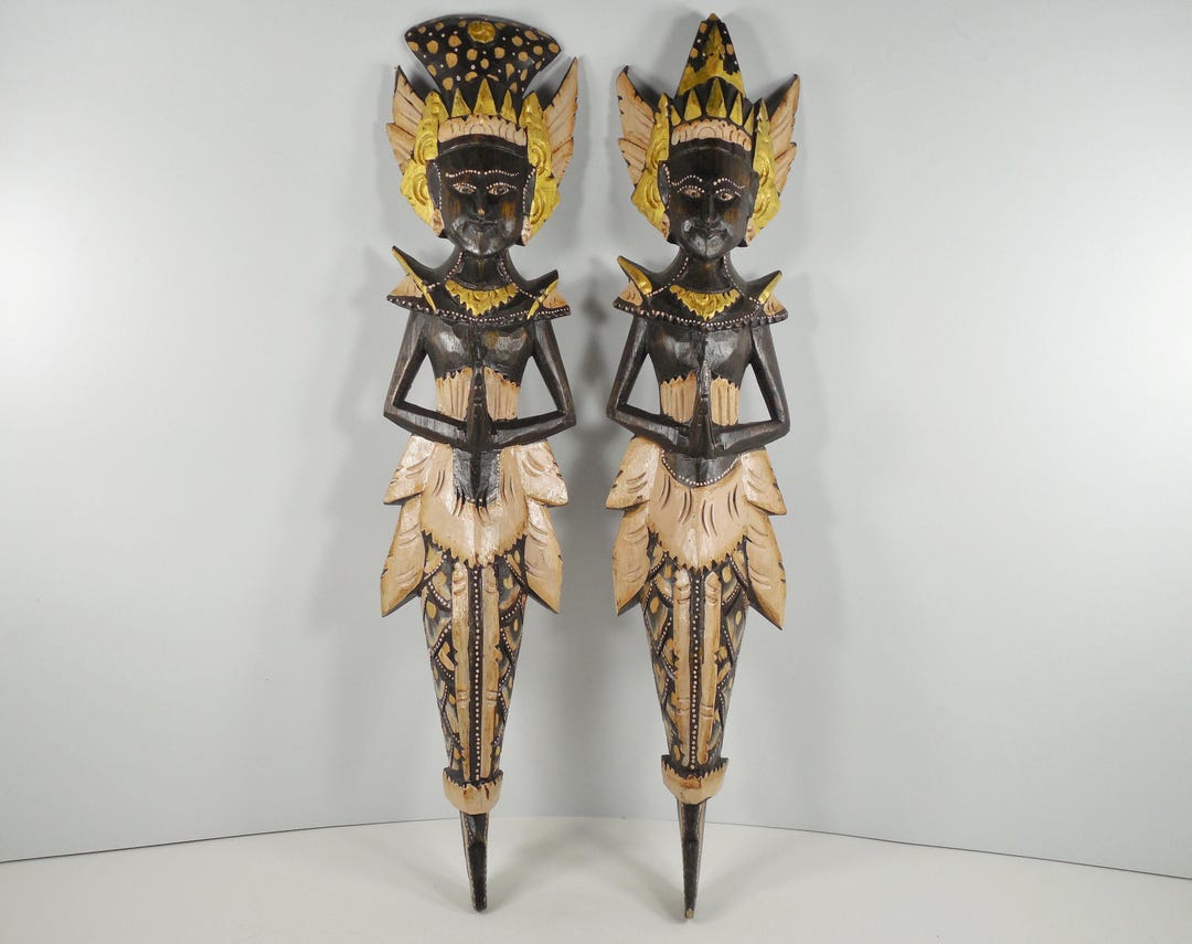 Balinese Thai Welcome Greeting Sawasdee Wai Position Praying Wood ...