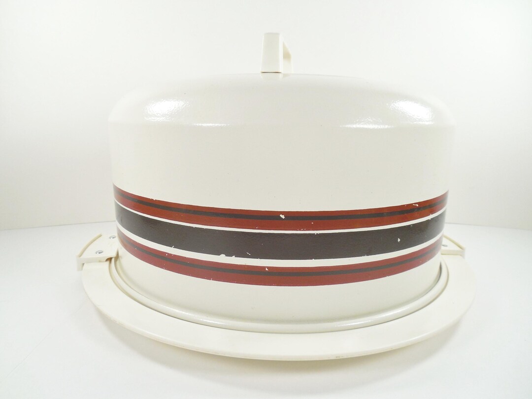 Mid Century Modern MCM Retro Tin Metal Cake Pie Dessert Carrier by ...