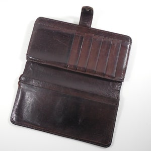 Coach Continental Brown Leather Kiss Lock Checkbook Wallet Clutch Bi ...