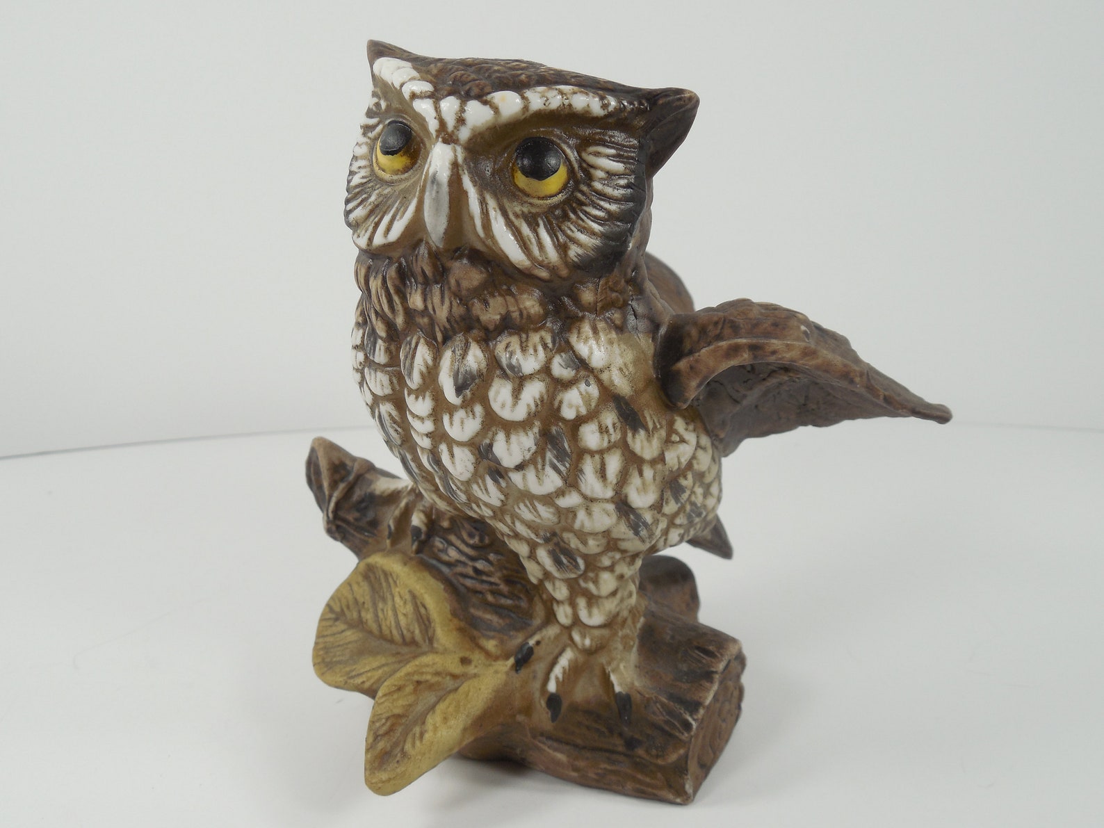 Great Horned Owl Figurine Owl Pair Owl Couple Owl Family Baby Owls Owl ...