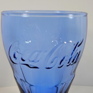 Cobalt Blue Coca Cola Coke Glasses Tumblers Set of 2 Two Coke Bottle ...