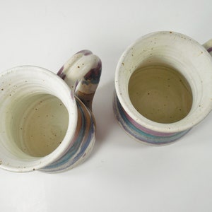 Magenta Purple Teal Aqua Blue Drip Glaze Speckled Cream Glaze Natural ...