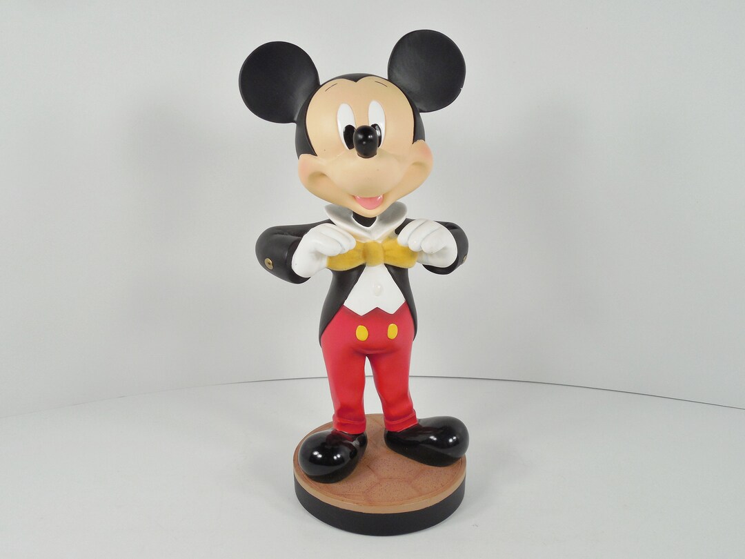 Rare Mickey Mouse Tuxedo Bobblehead Walt Disney World Resin Mickey ...