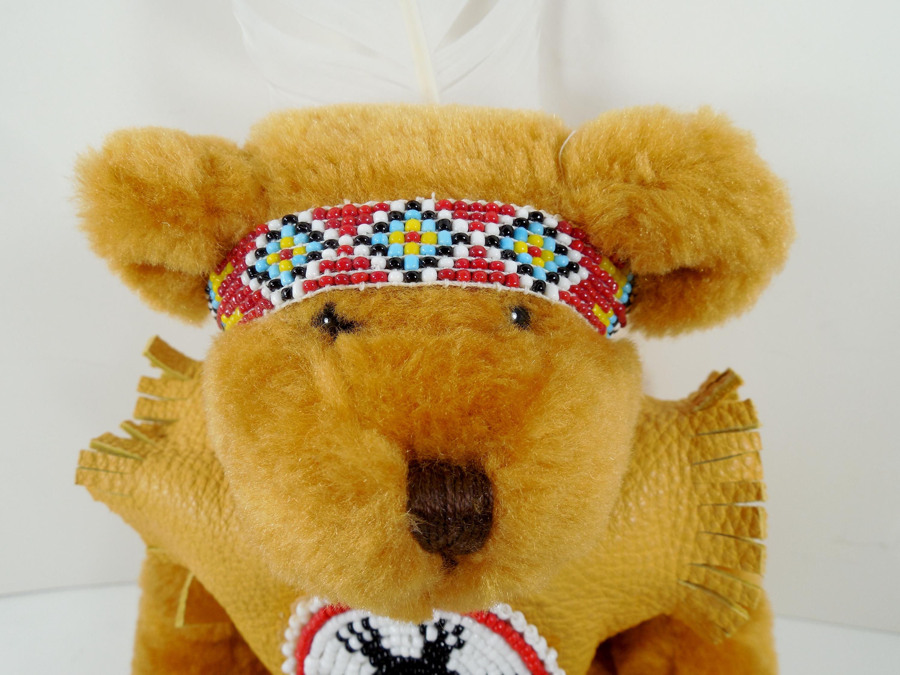 B.J. Toy Co. Native American Teddy Bear Stuffed Plush Toy Figurine ...