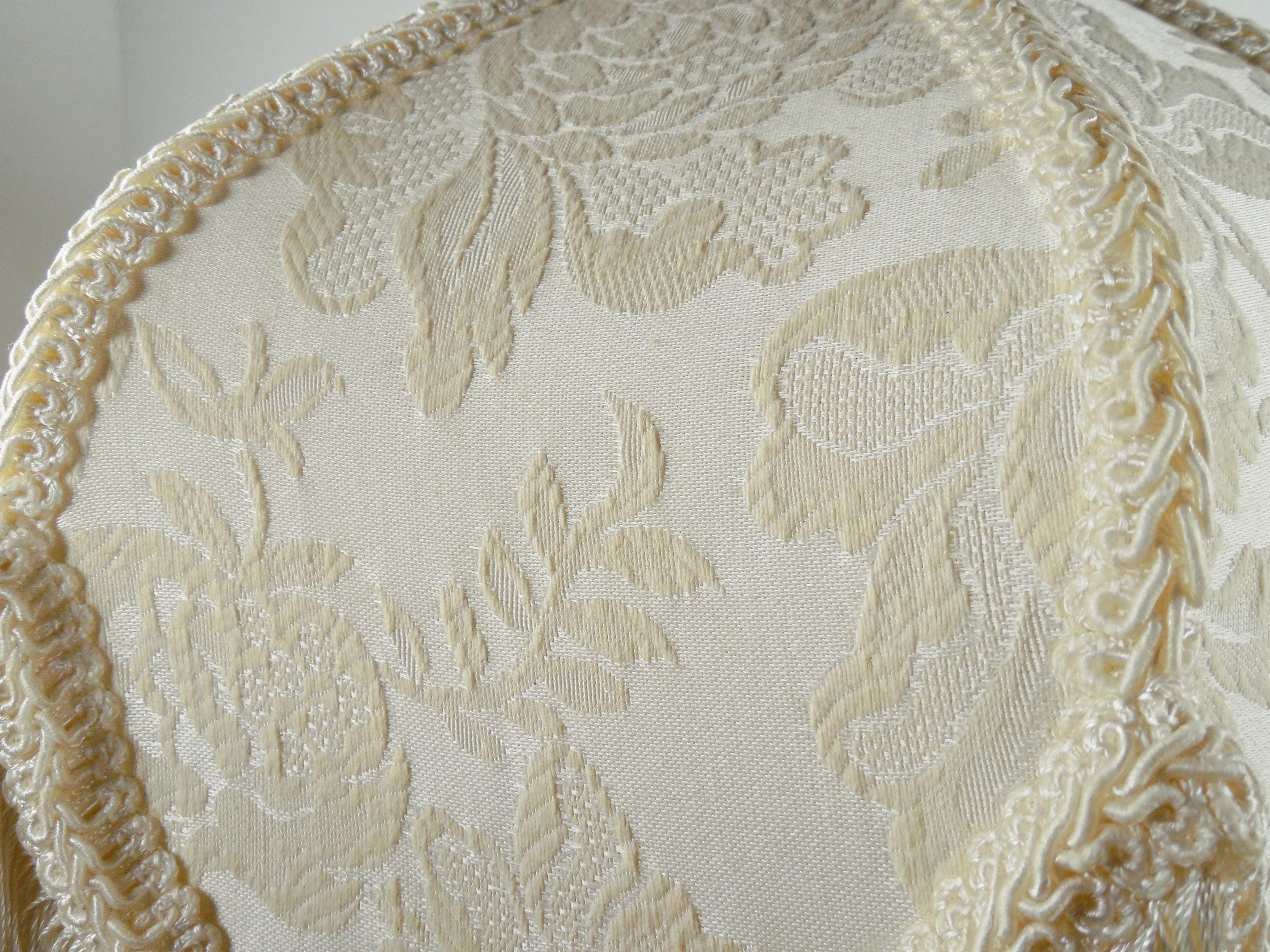 Donna Ladley Victorian Art Nouveau Style Fringed Ivory Cream off White ...