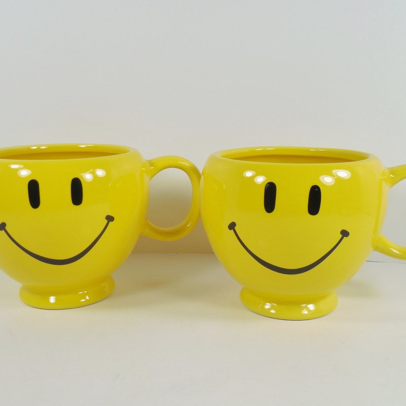 Ceramic Smiley Mugs - Etsy