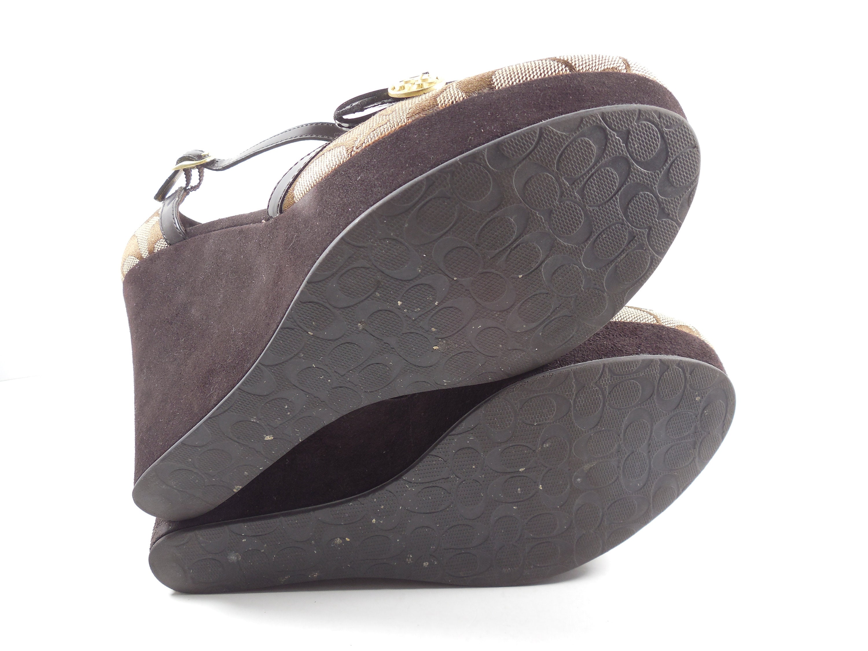 Coach Mareena Platform Wedge Mary Jane High Heel Pumps Shoes Size 7 M ...