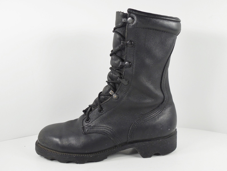 90s Altama Military Combat Boots PJ 4-97 Black Full Leather Men Size 5 ...