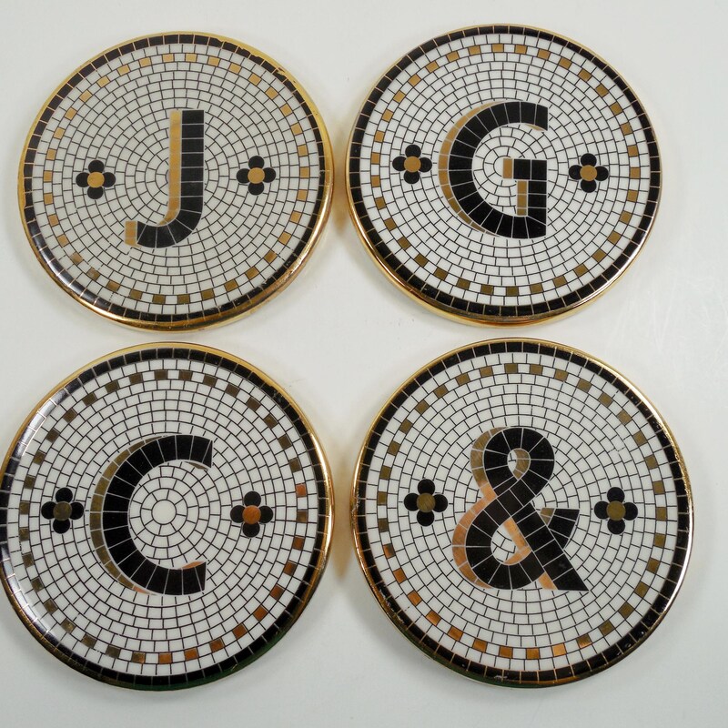Letter Coaster - Etsy