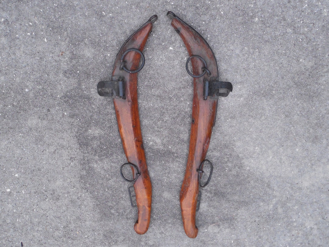 Antique Horse Hames Collar Wood Wooden Farm Animal Mule Ox Donkey Yoke ...