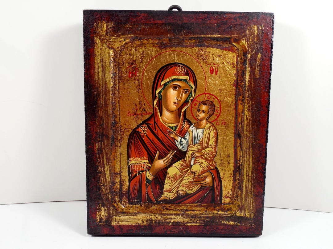 Madonna Baby Jesus Virgin Mary Holy Mother Infant Jesus Byzantine Icon ...