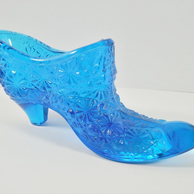 Vintage Glass Shoe - Etsy
