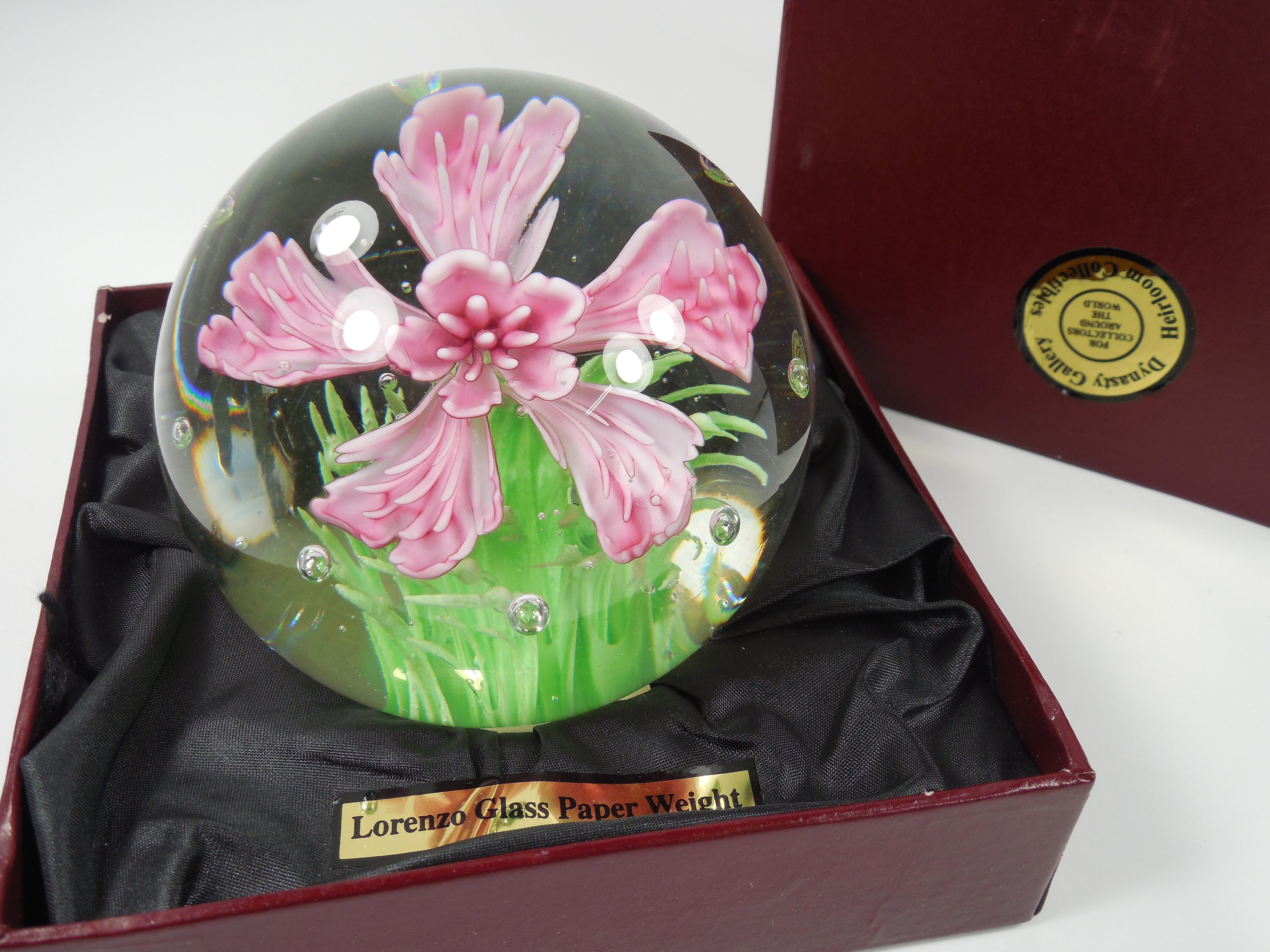 Lorenzo Art Glass Paperweight Dynasty Gallery Heirloom Collectibles ...