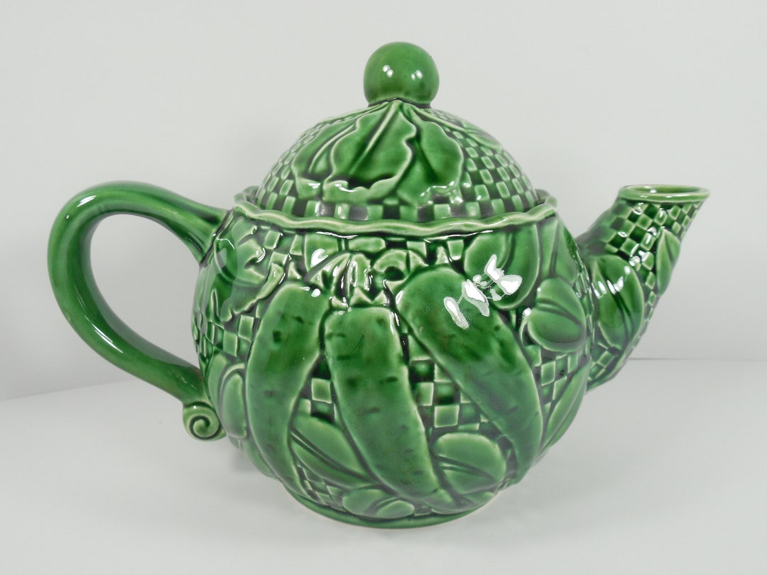 Pick of the Crop by Shafford Japan Teapot Dated 1989 MCMLXXXIX Emerald ...