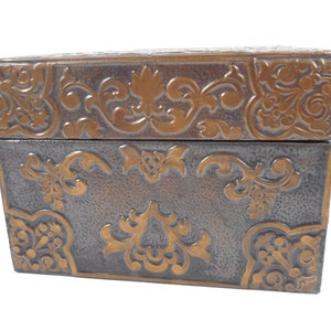 LODZ Poland Embossed Metal Box Jewelry Box Decorative Storage Stash Box ...