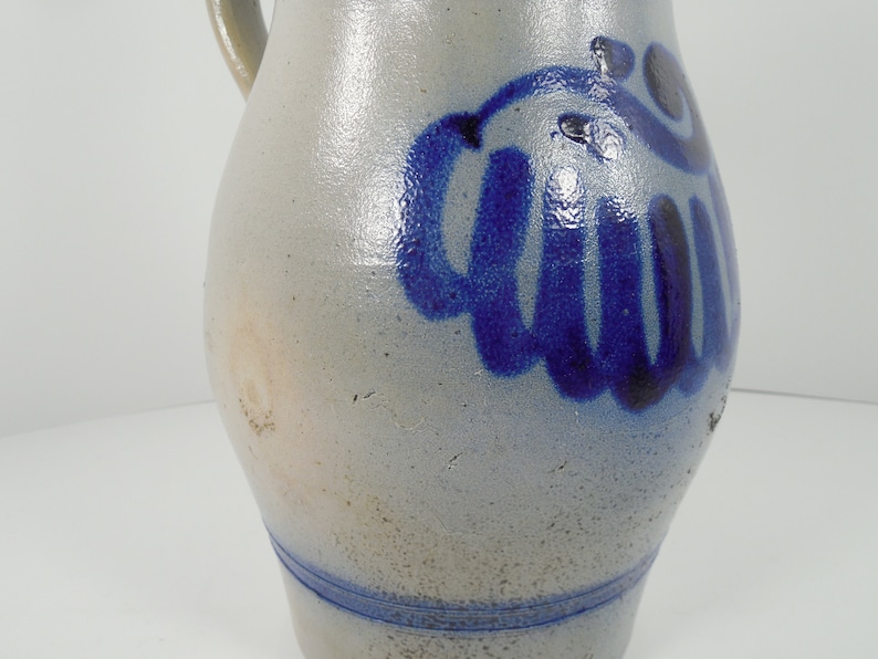 Belgian Pottery Salt Glazed Stoneware Earthenware Pitcher Hand Thrown ...