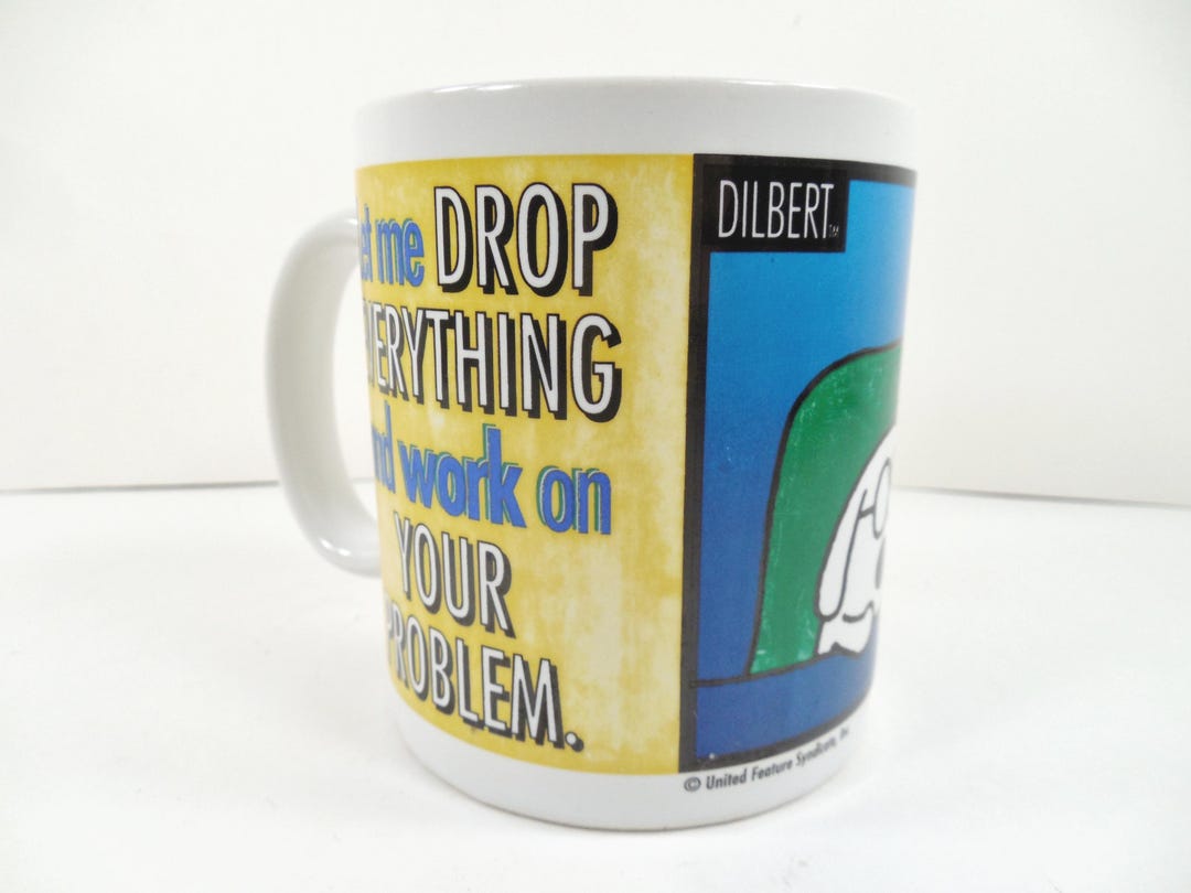 Dilbert Comic by Scott Adams Cartoonist Coffee Mug Dilbert's Dog ...