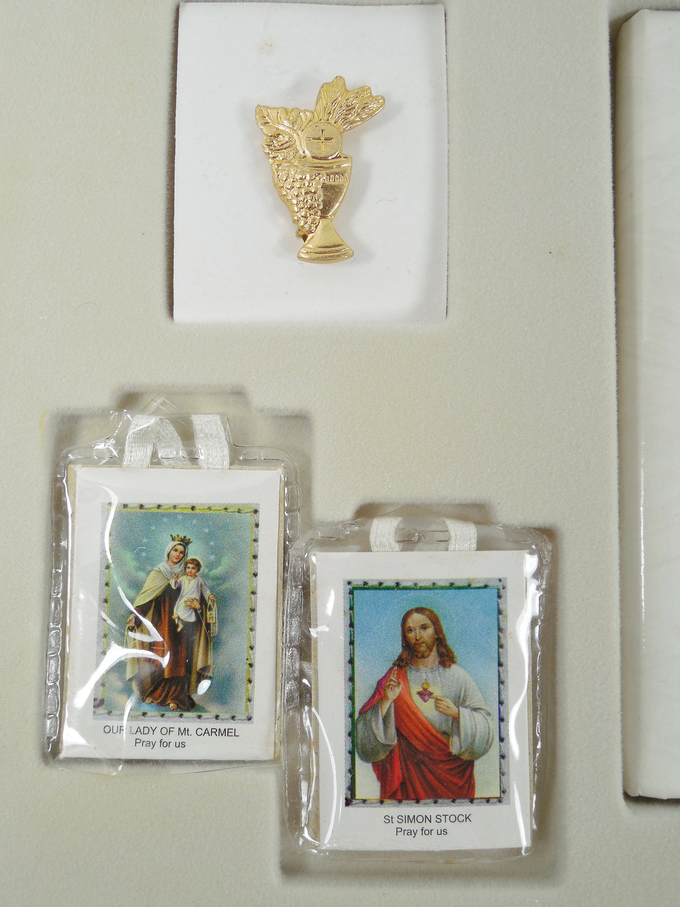 Catholic Holy Communion Gift Set for Sacraments First Communion Gold ...