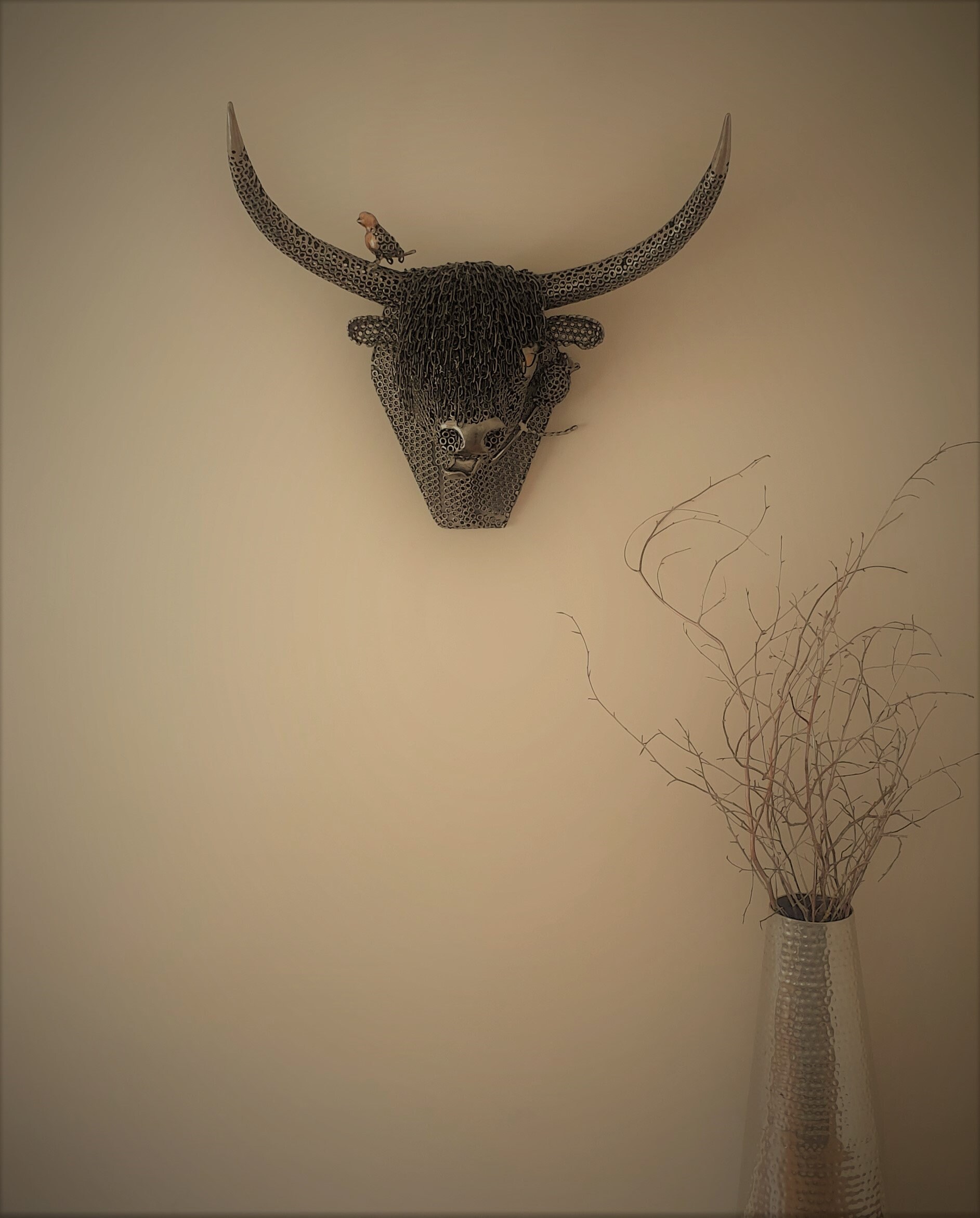 Handmade Metal Sculpture Highland Cow Only One Exists - Etsy