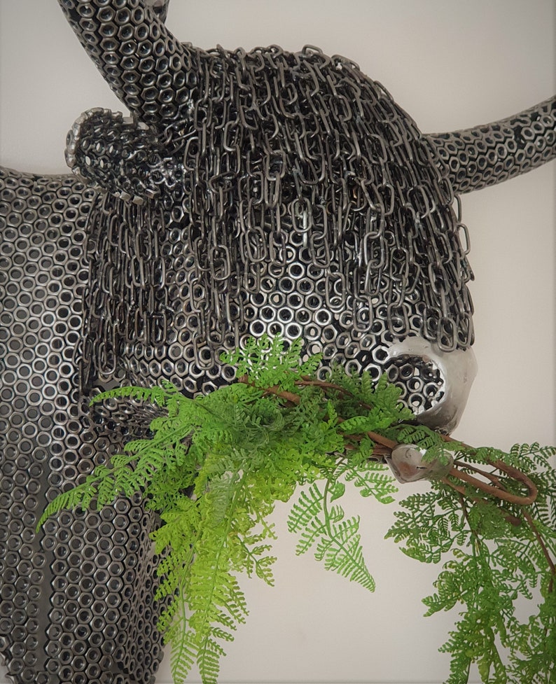 Handmade Metal Sculpture Highland Cow Only One Exists - Etsy