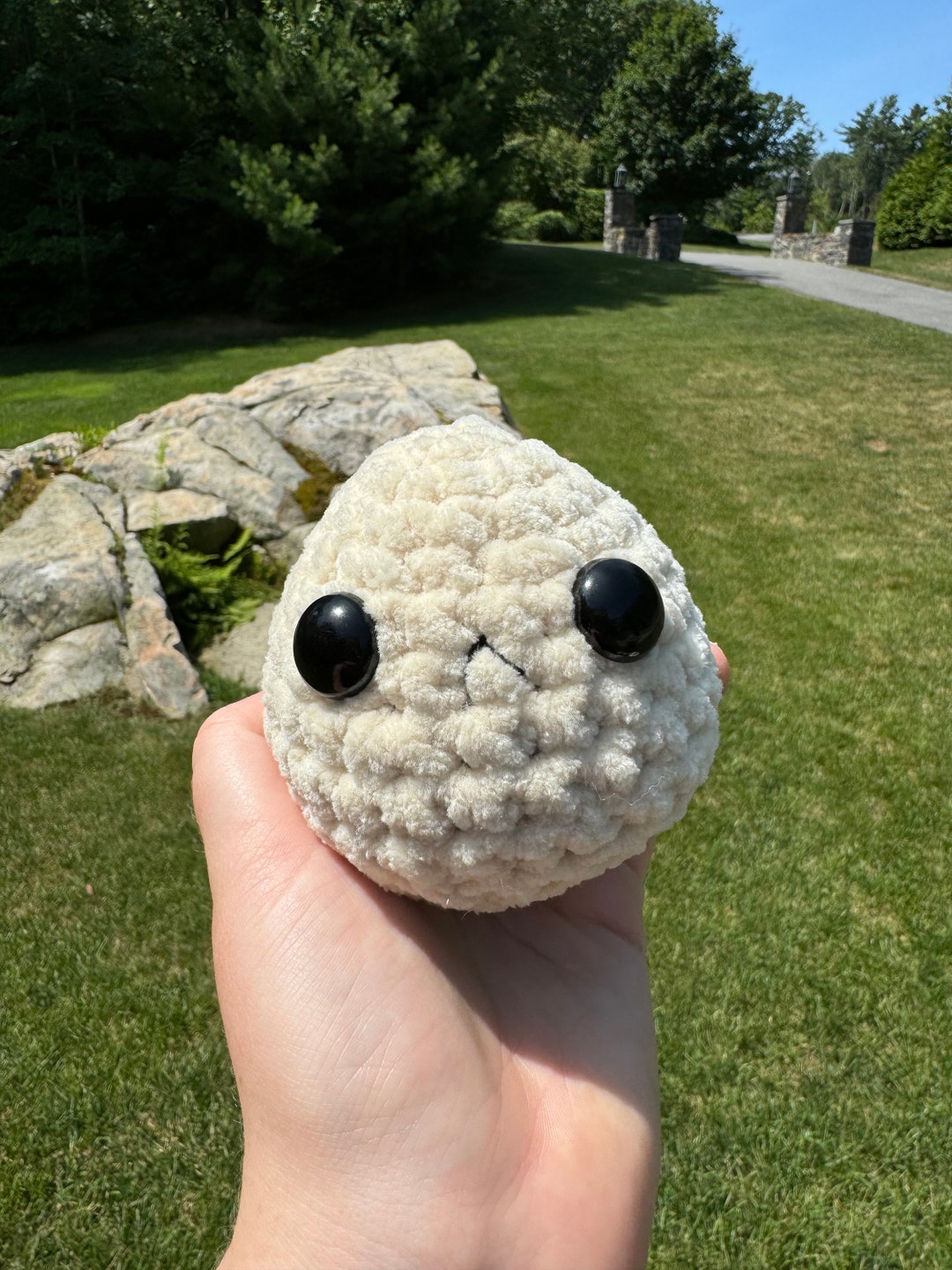 Mini Crochet Sad Egg Plushie Handmade - Etsy