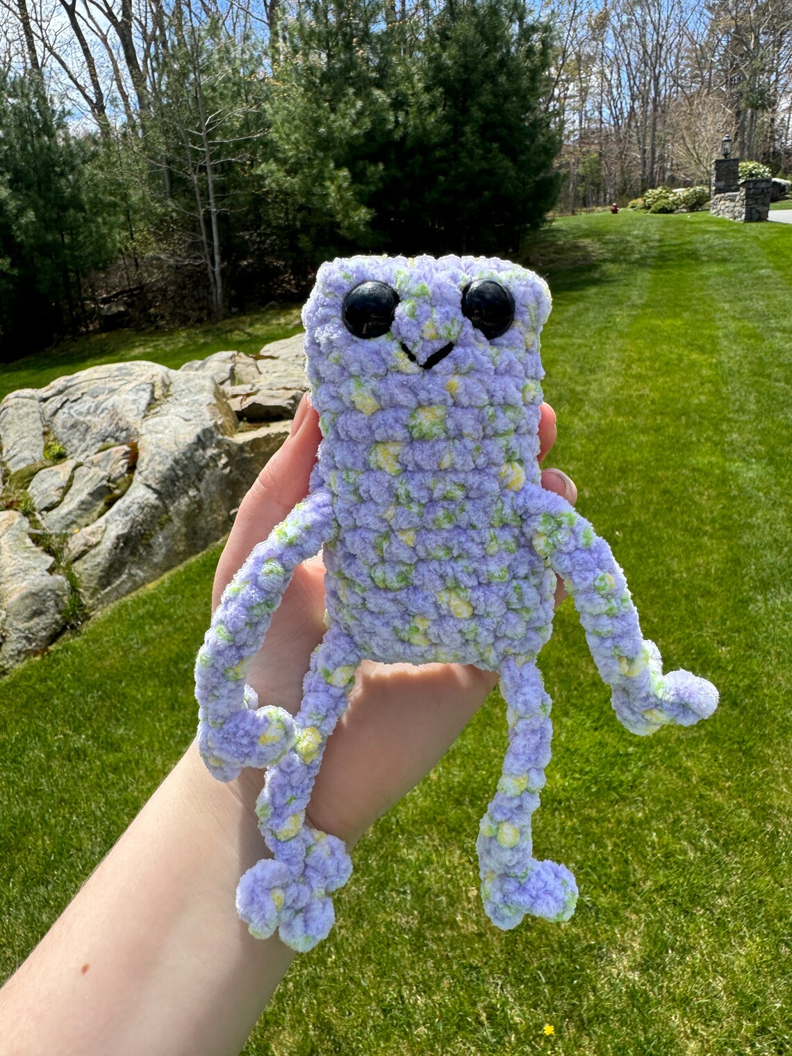Tiny Crochet Leggy Frog Friend Cute Amigurumi Handmade Multiple Colors ...