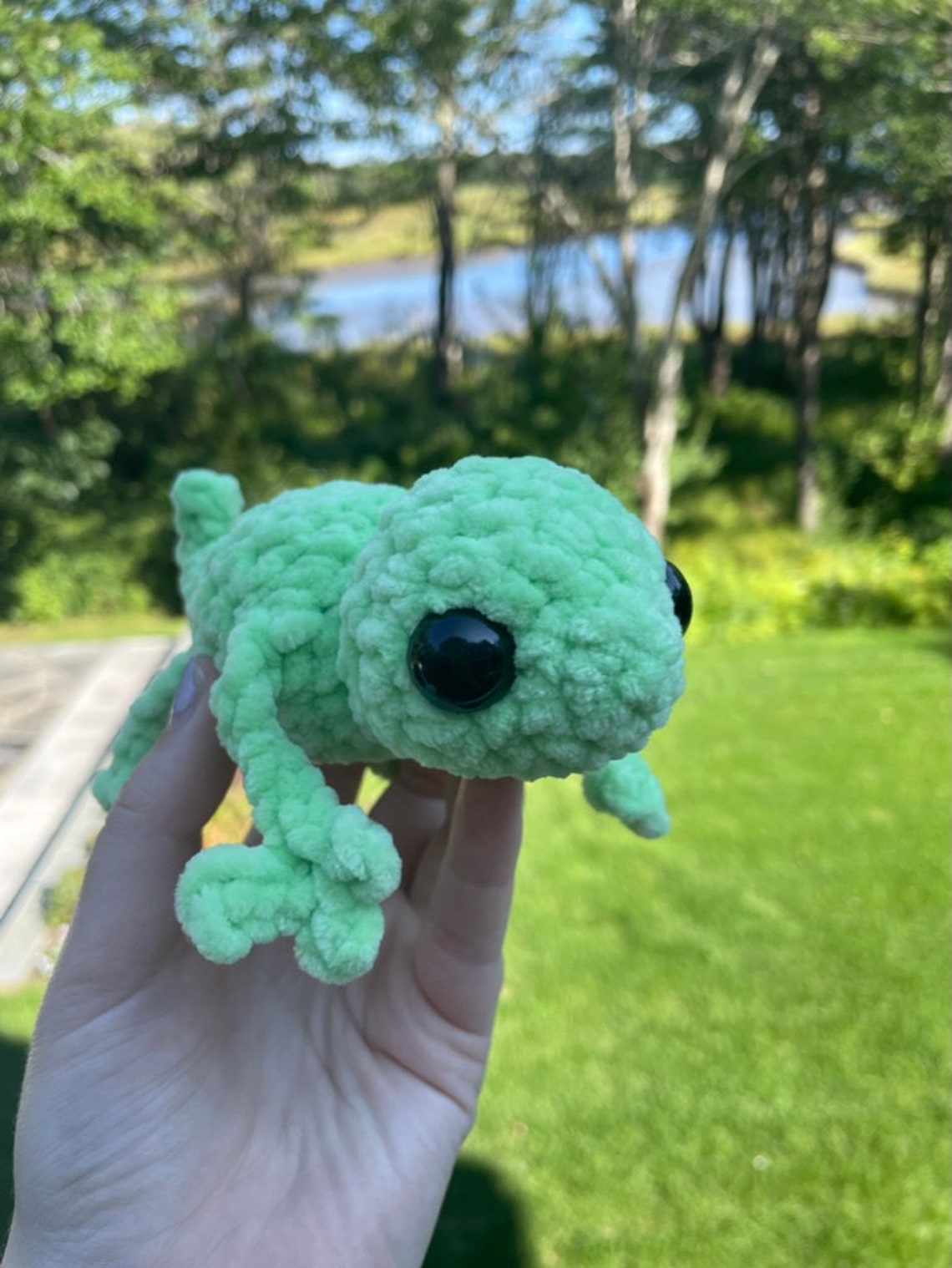 Crochet Pocket Lizard Plushie Amigurumi - Etsy