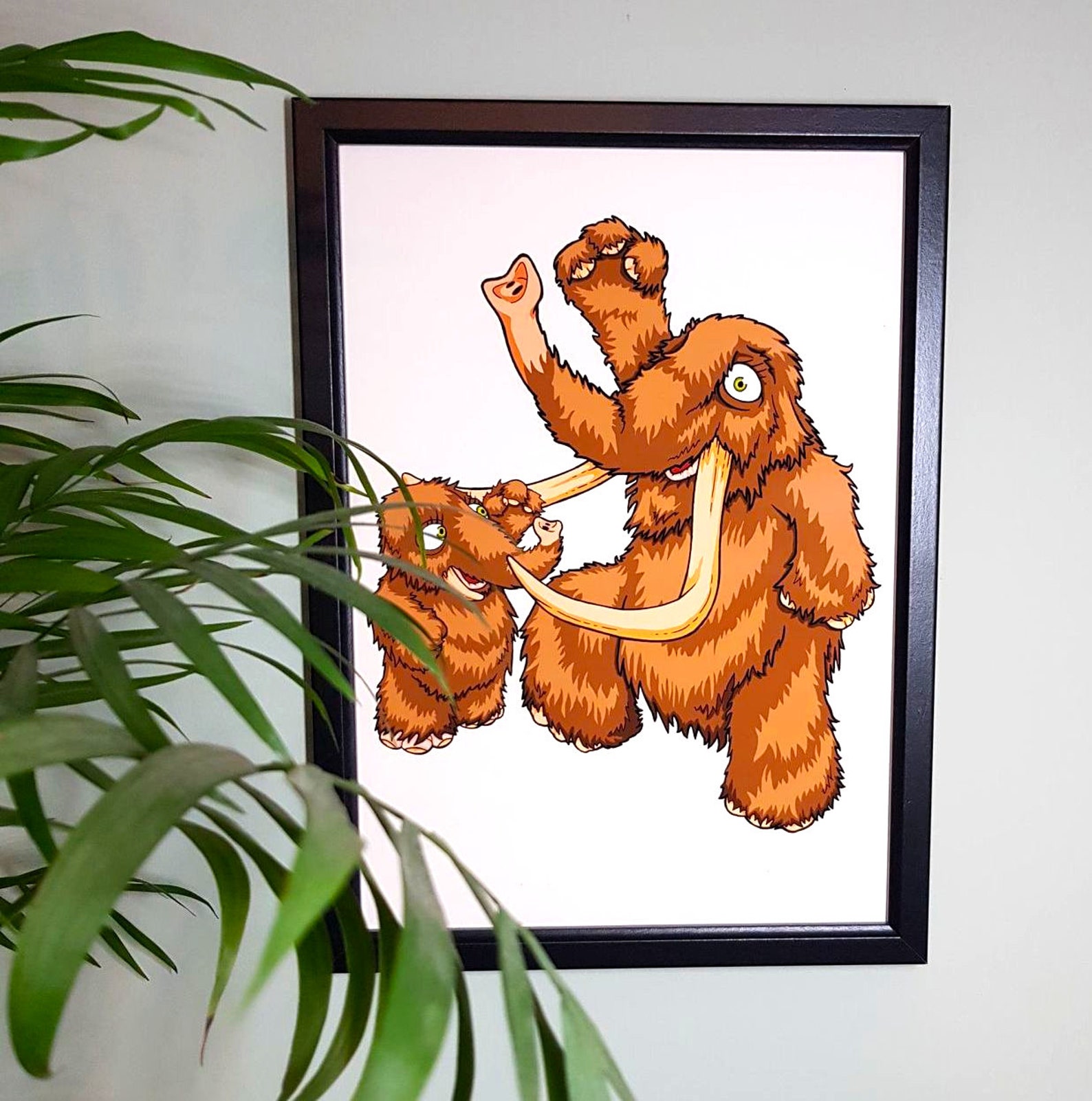 Woolly Mammoth Art Print ~ Handmade Illustration - Kid's Room ...