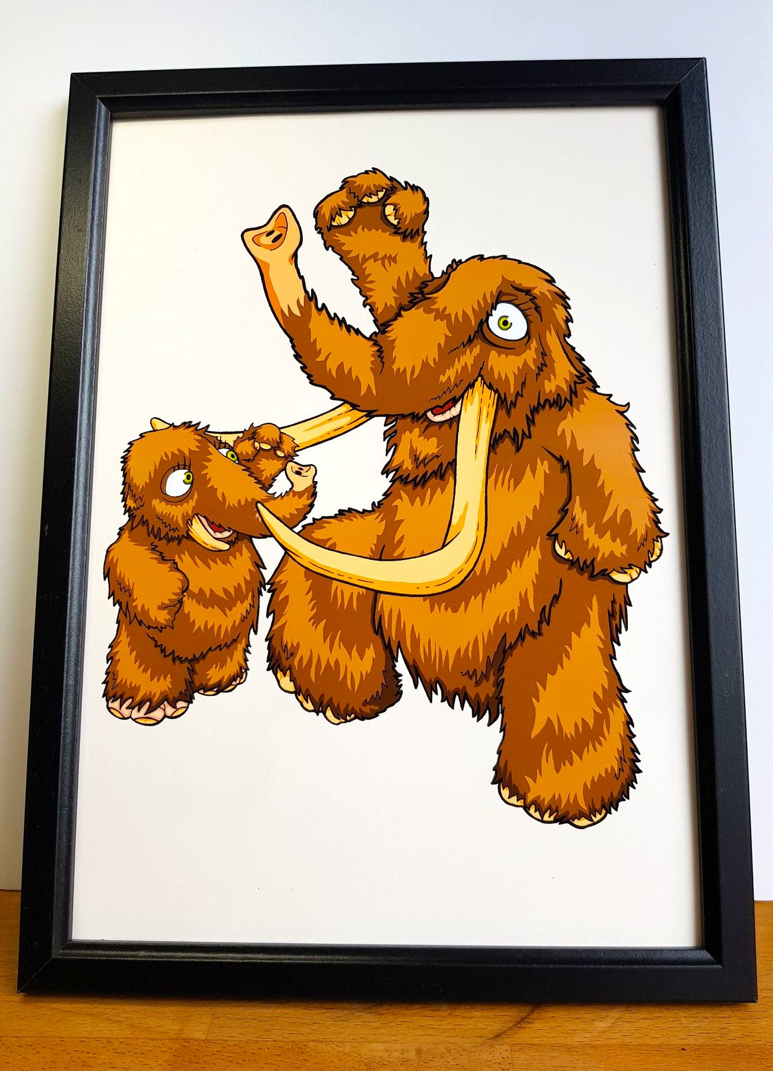 Woolly Mammoth Art Print ~ Handmade Illustration - Kid's Room ...
