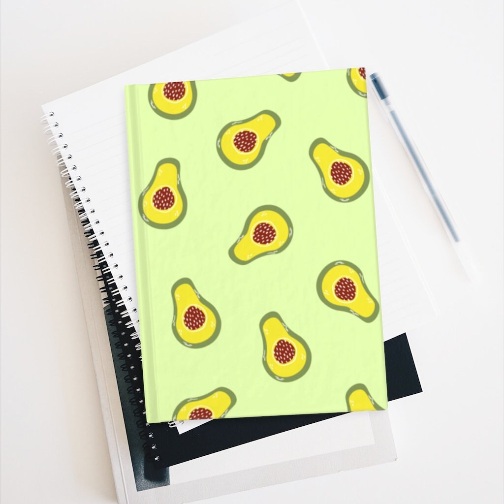 Avocado Journal Ruled Line Unique Journal Diary Avocado | Etsy