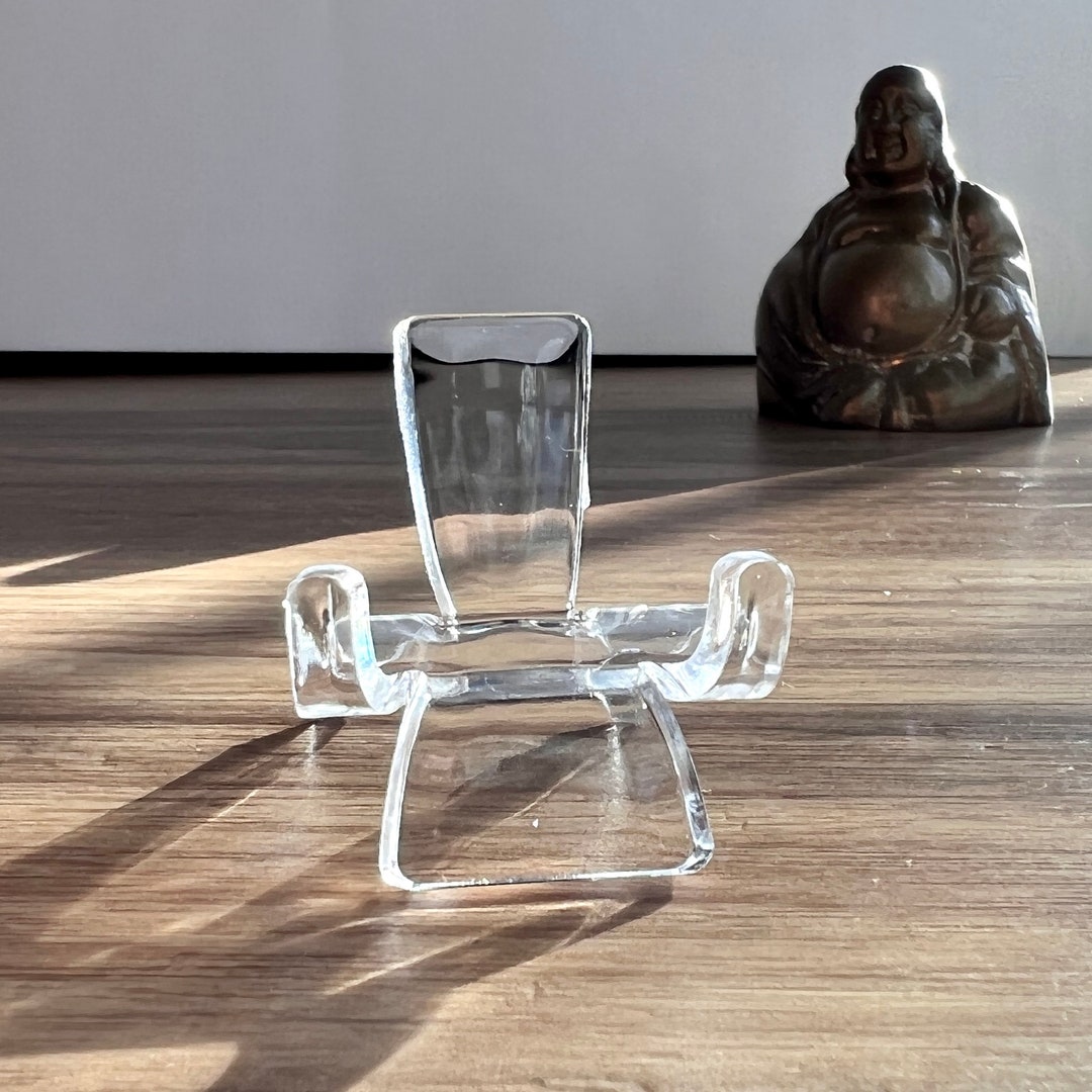 Small Crystal Display Stand - Reversible Clear 2” 50mm Mineral Specimen ...