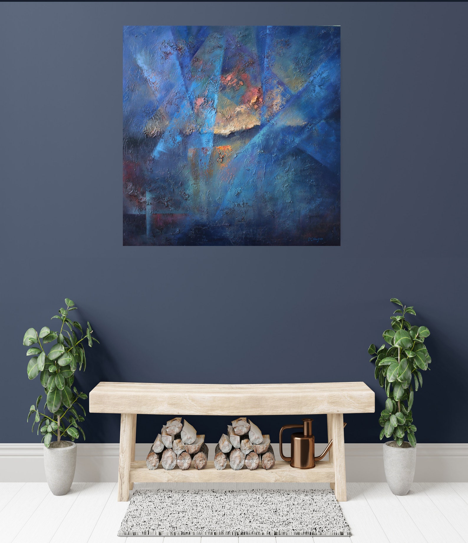 Abstract Colorful Oil Painting Canvas by Daiga Dimza Original Art ...
