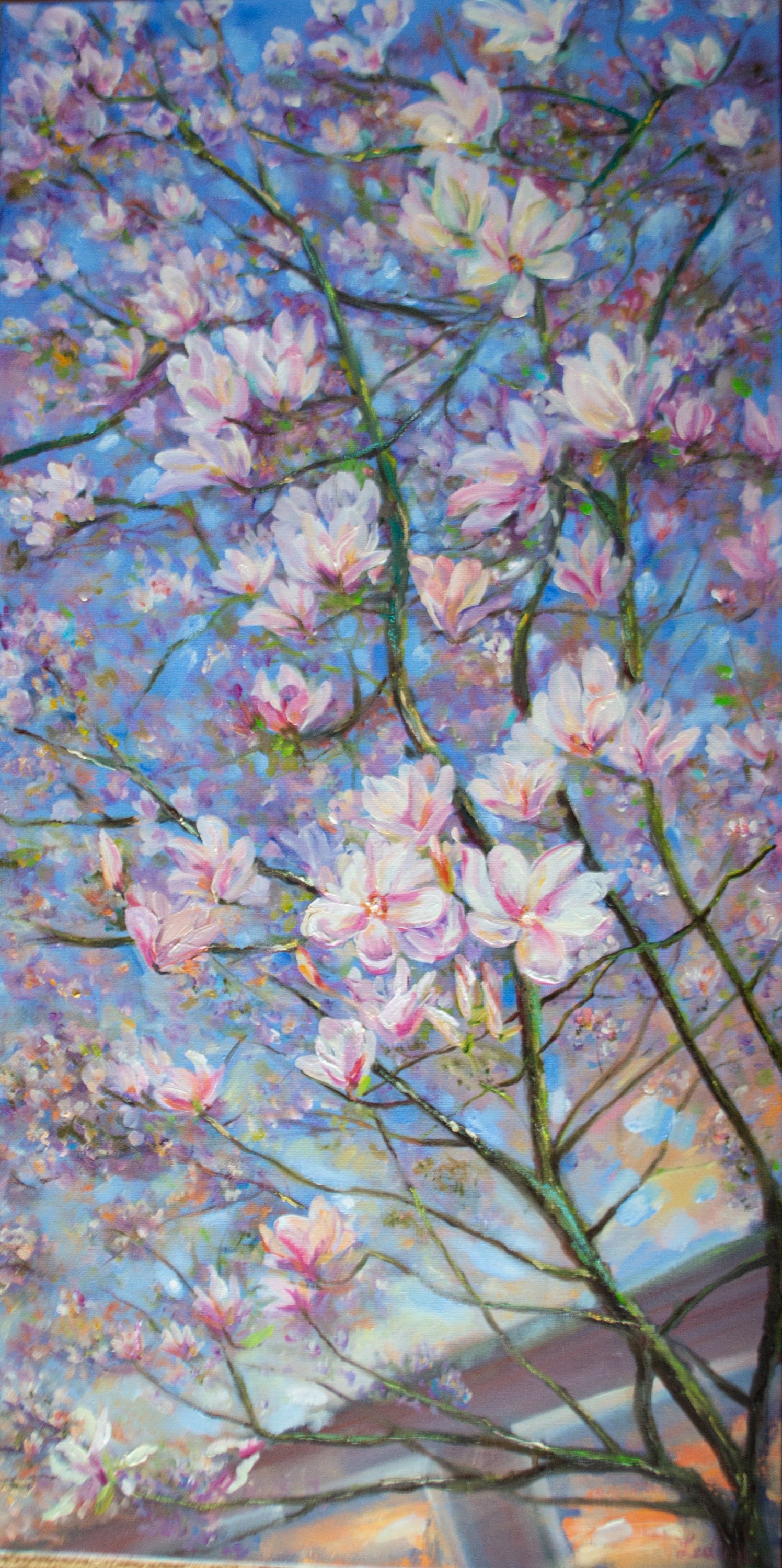 Vintage Magnolia Oil Painting for sale | Only 4 left at -60%