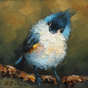Original Birds Oil Paintings by Daiga Dimza Bright Colorful Abstract ...