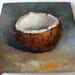 Coconut Oil Original Painting on Cardboard Texture Art by Daiga Dimza ...