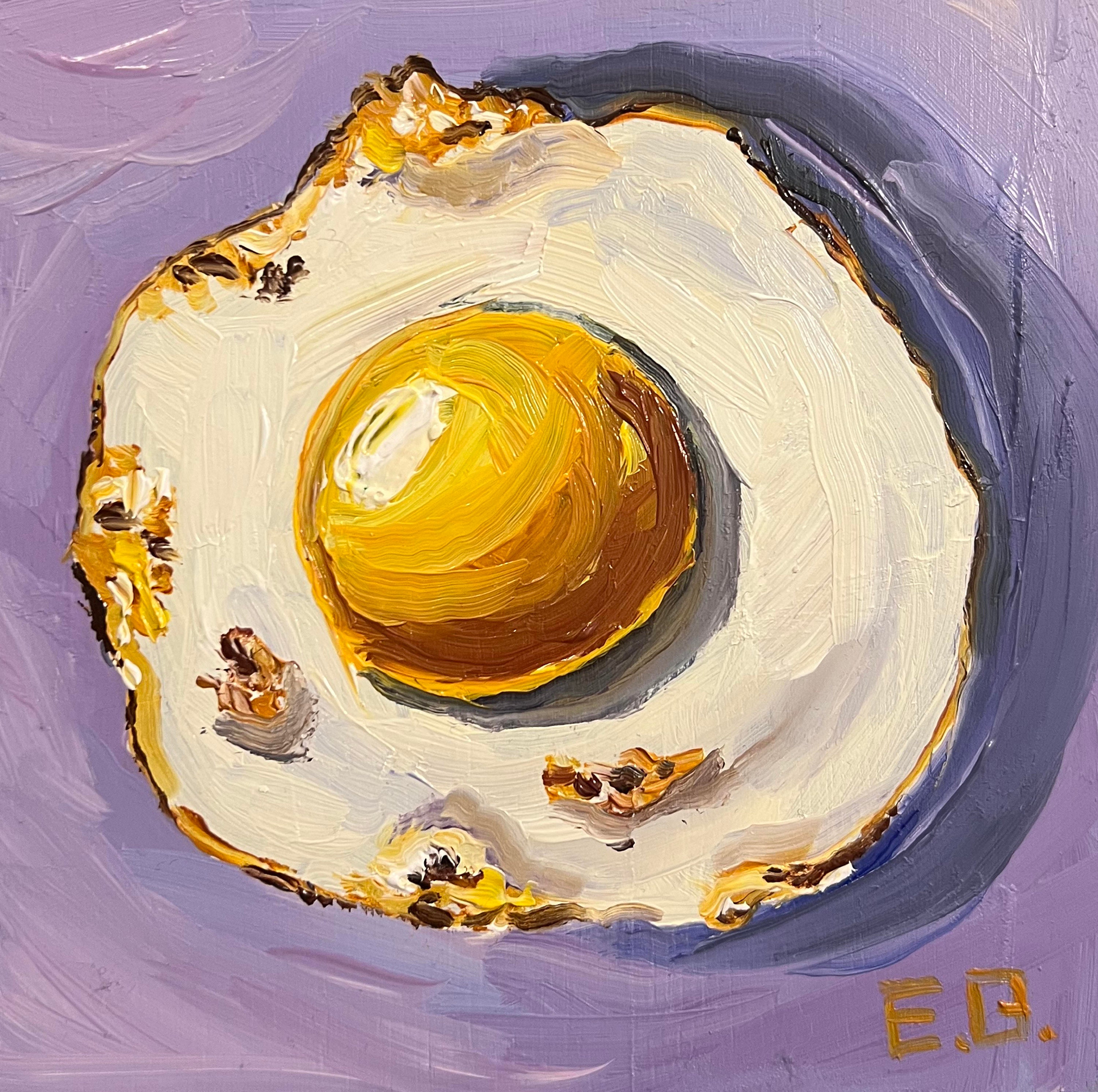 Original Custom Egg Oil Painting Food Art Fried Egg Oil - Etsy