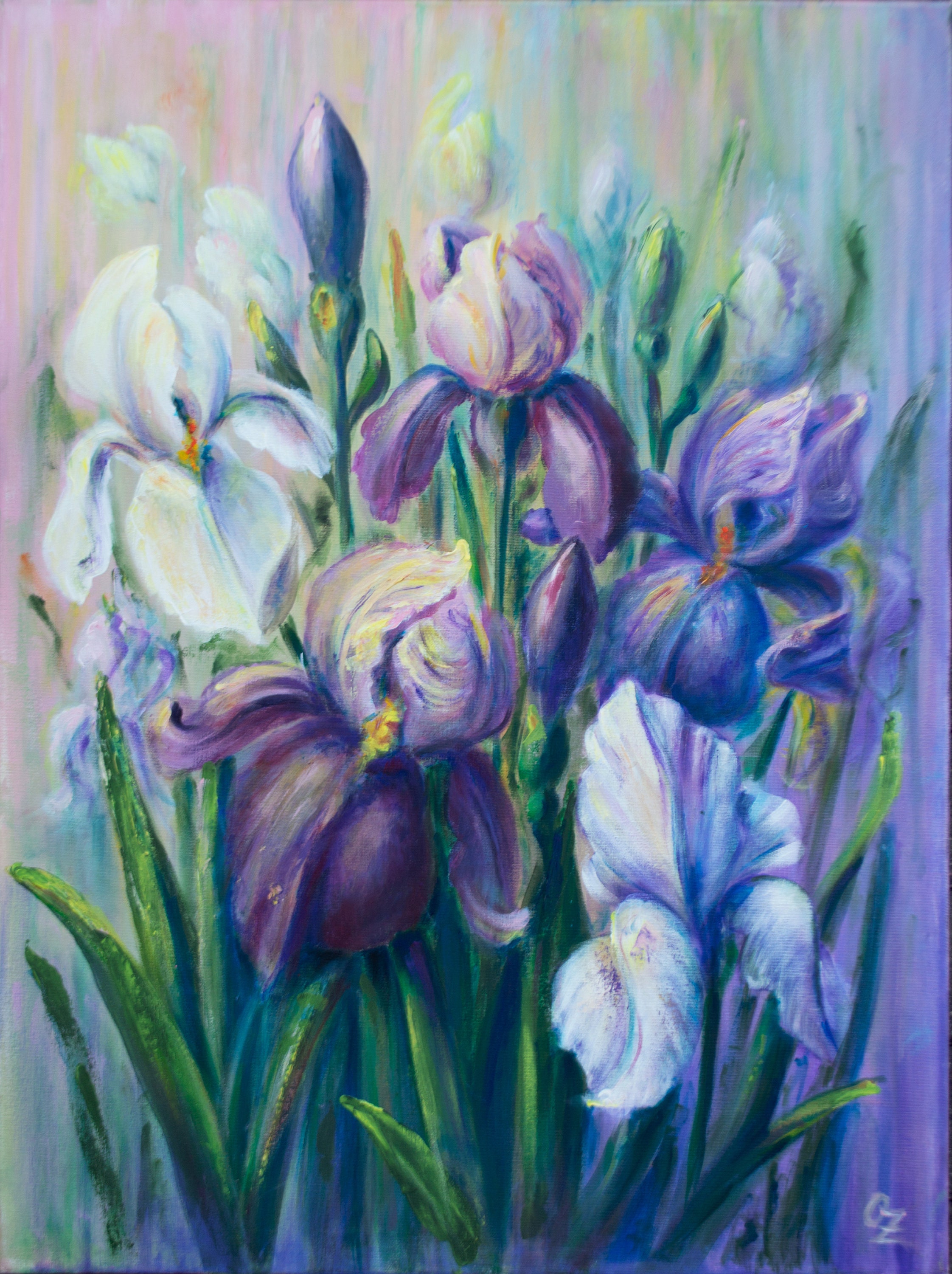 Art & Collectibles Oil Original oil painting on canvas of apple tree ...