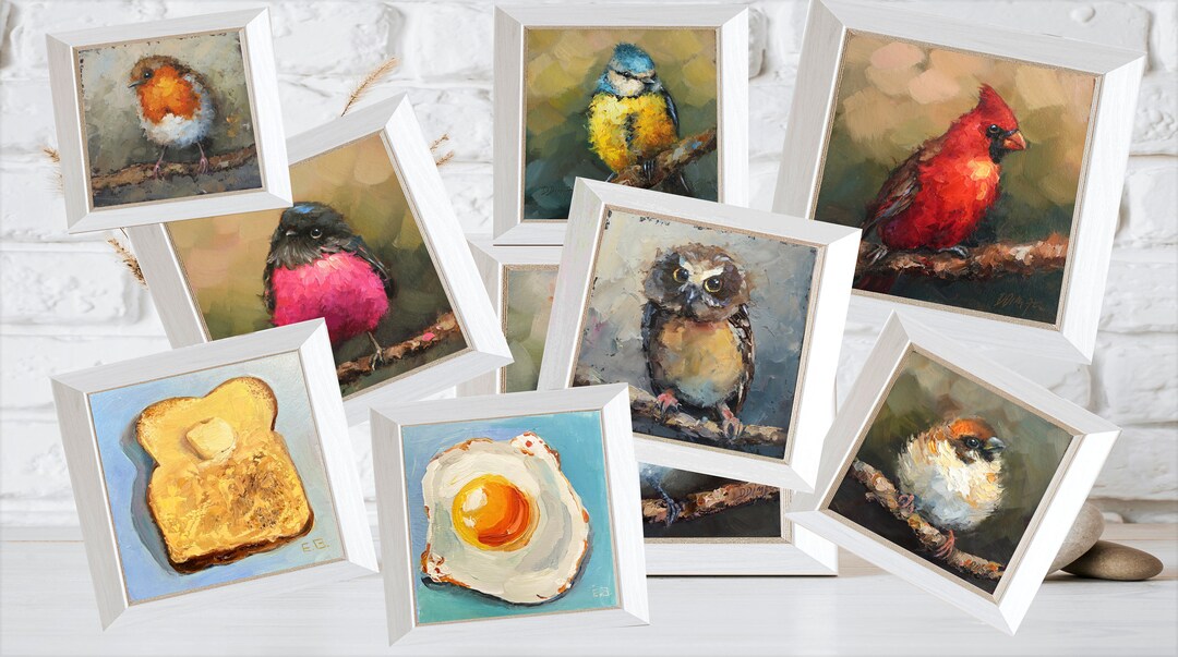 Original Custom Birds, Animals, Fruits, Foods, Flowers Oil Painting ...