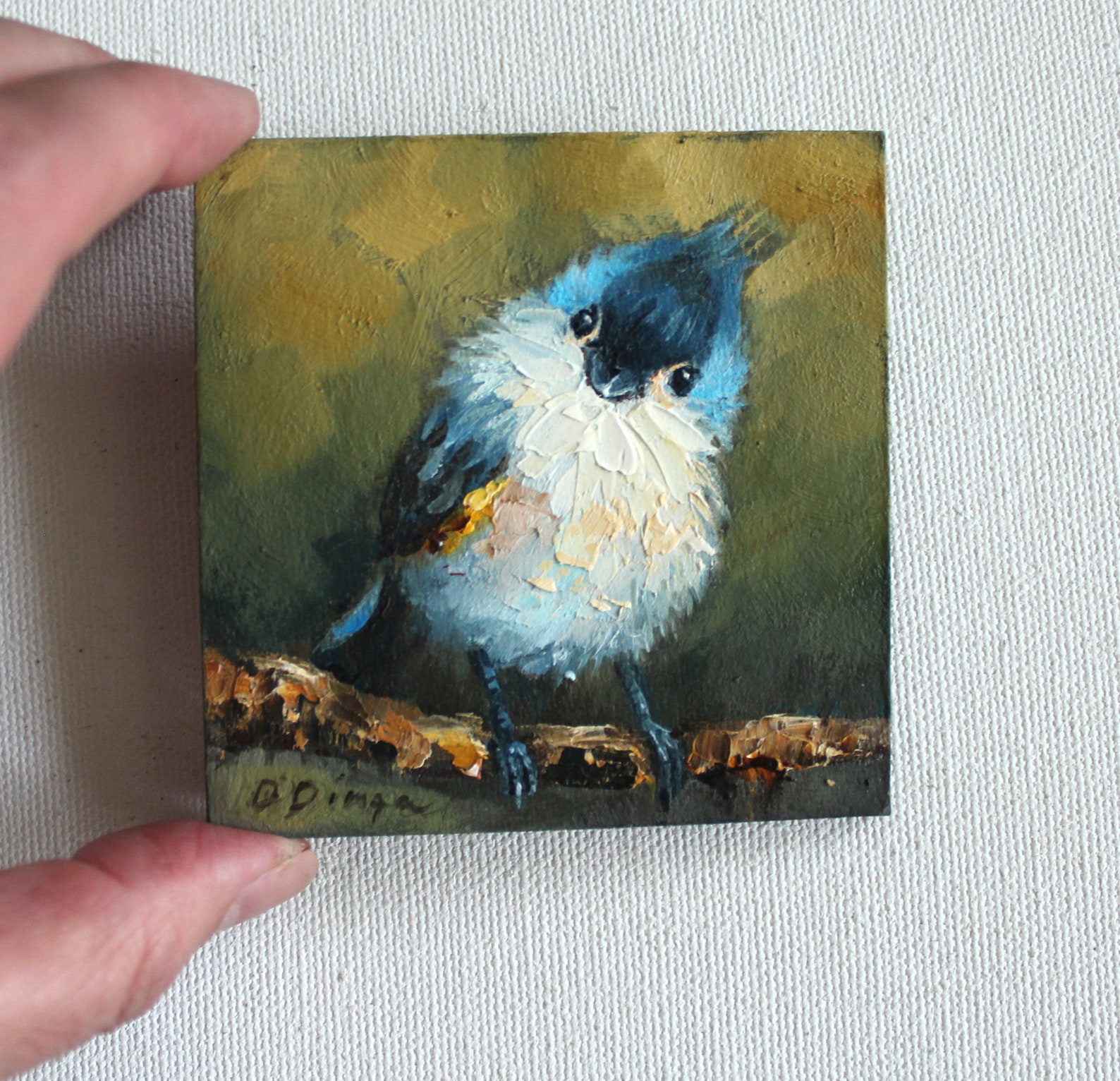 Original Birds Oil Paintings by Daiga Dimza Bright Colorful Abstract ...